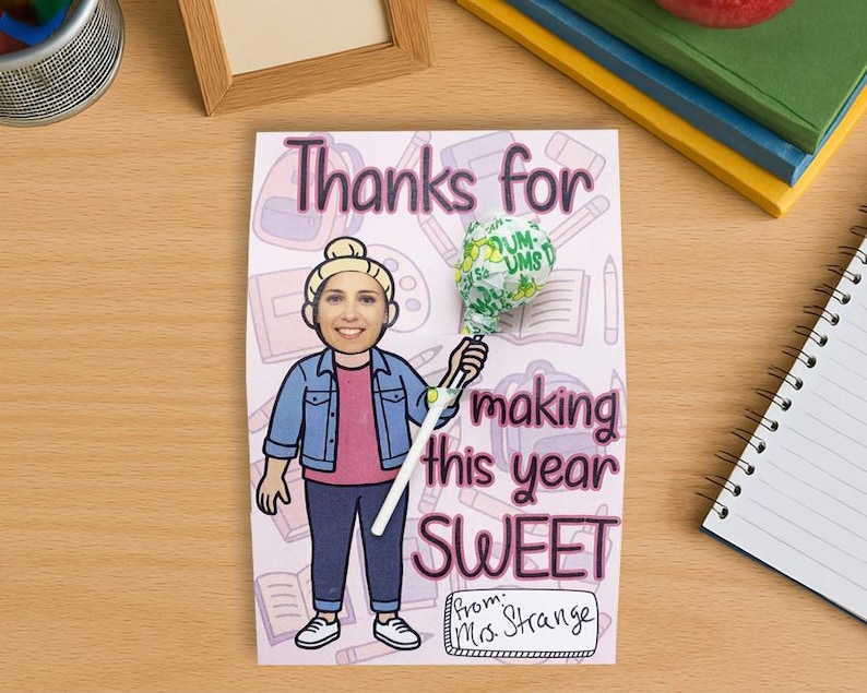 End of Year Student Gift From Teacher – Editable Lollipop Card ...