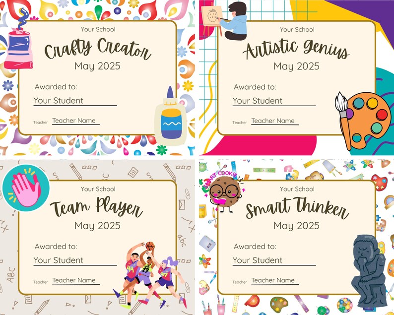 Editable Student Awards | 28 End of Year Certificates PDF & Canva ...
