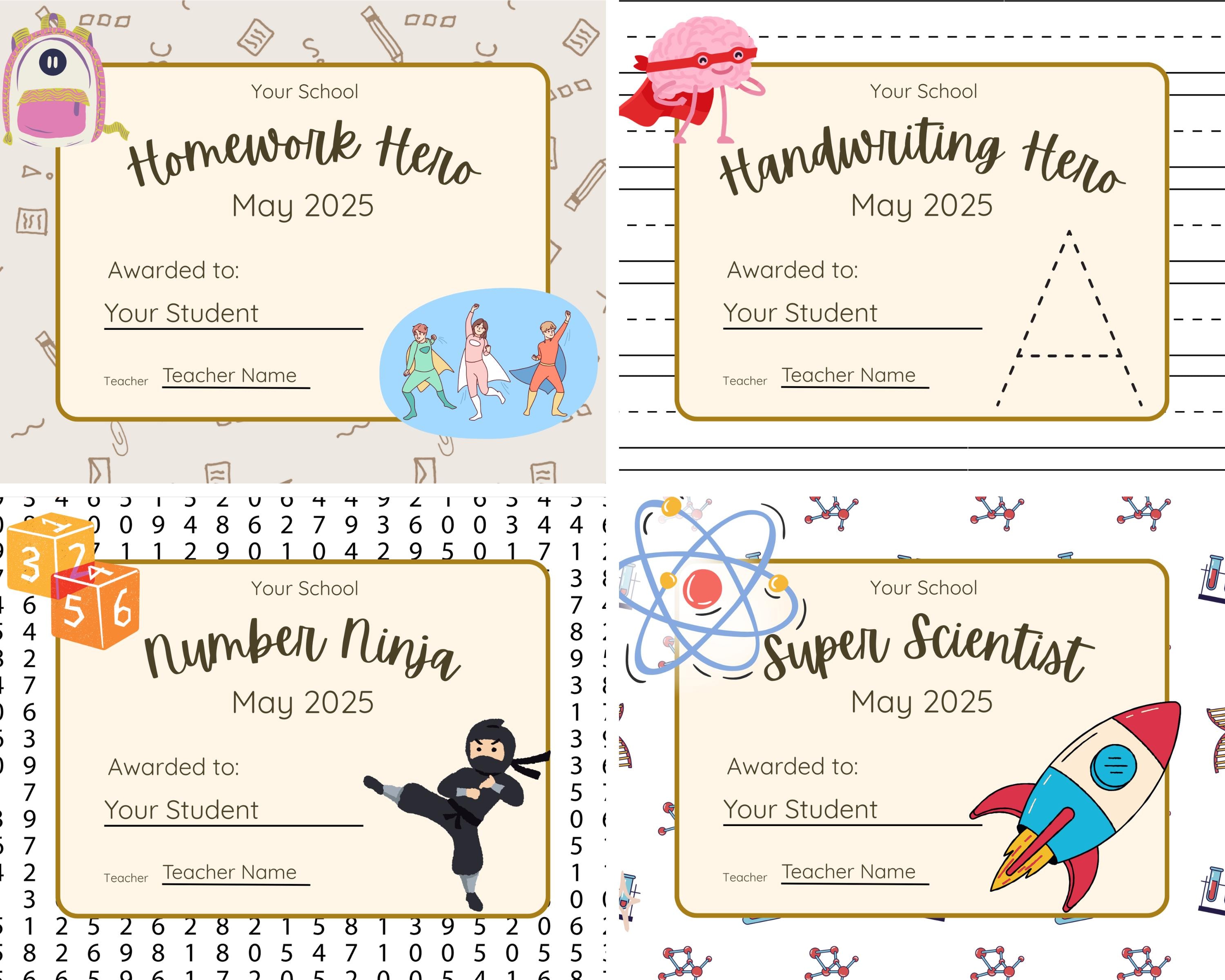 End of Year Student Award Certificates | Elementary Classroom ...