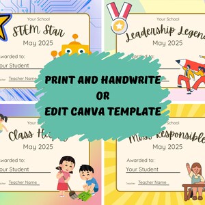 End of Year Student Award Certificates | Elementary Classroom ...
