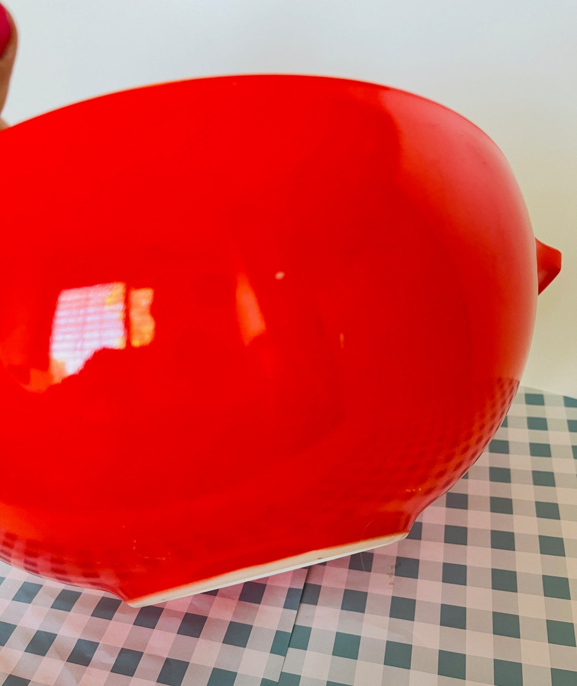 Vintage Pyrex Friendship Red Cinderella 4 Quart Mixing Bowl 444 ...