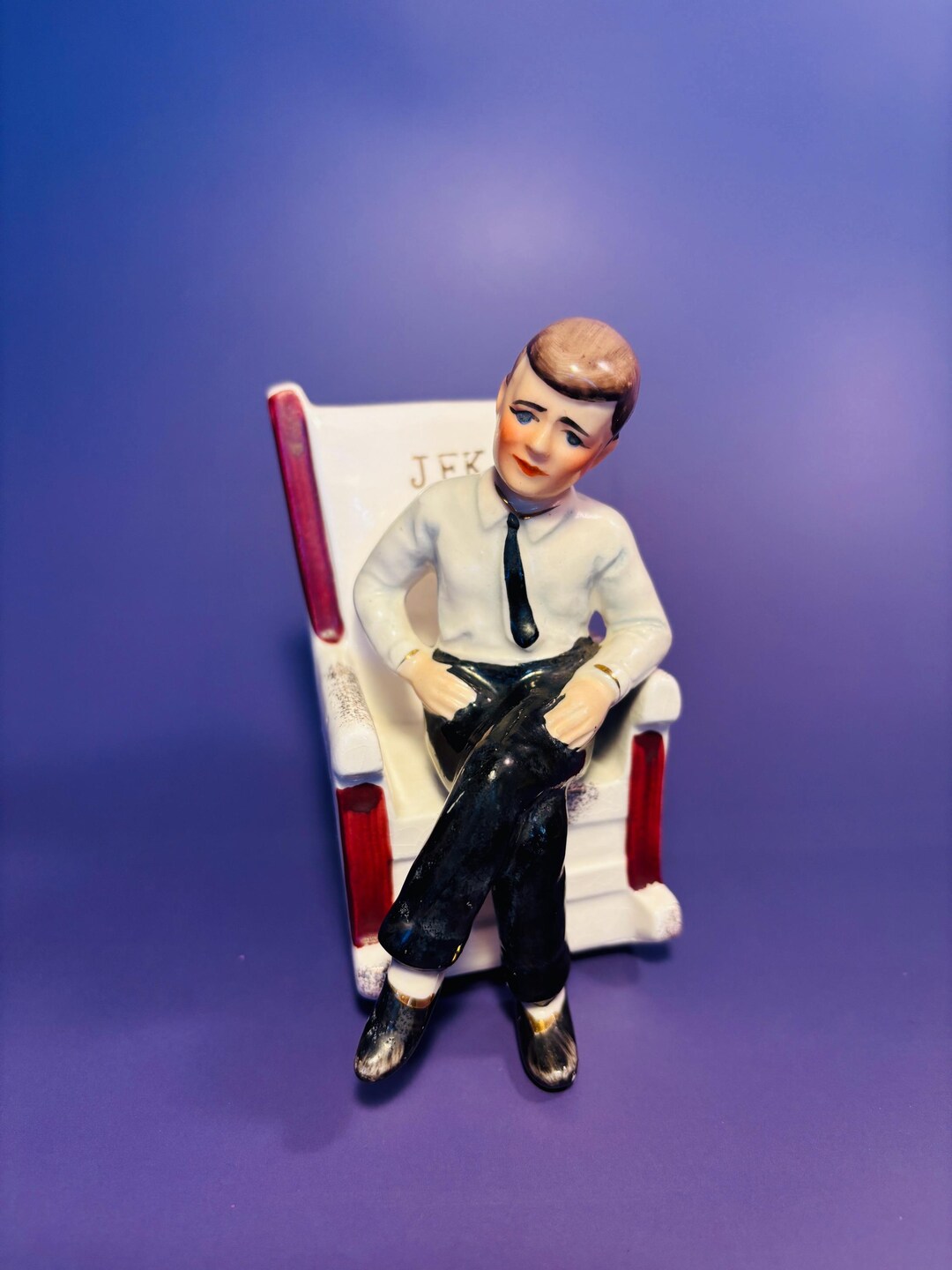 Vintage John F Kennedy in Rocking Chair JFK Salt and Pepper Shakers ...