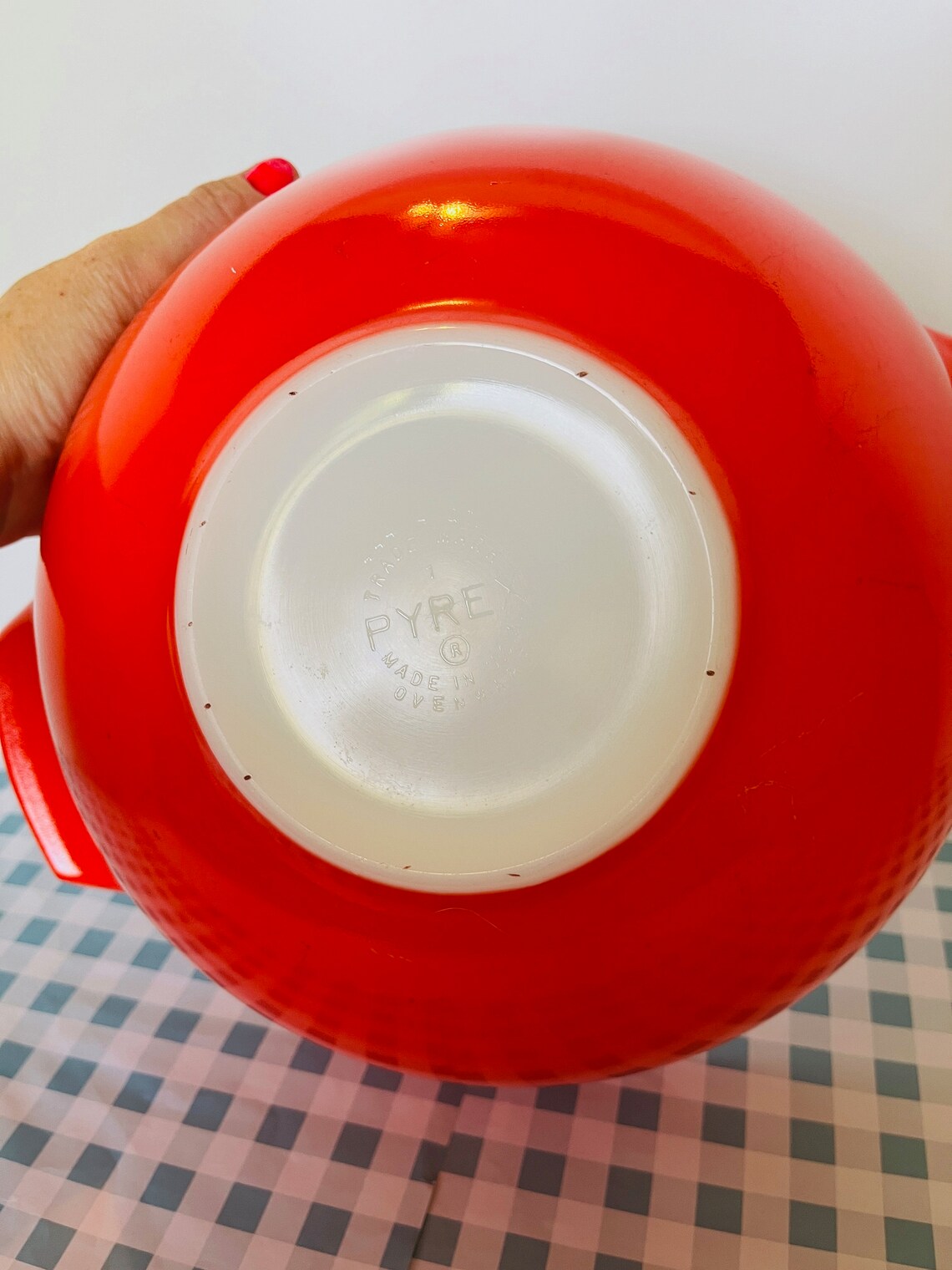 Vintage Pyrex Friendship Red Cinderella 4 Quart Mixing Bowl 444 ...