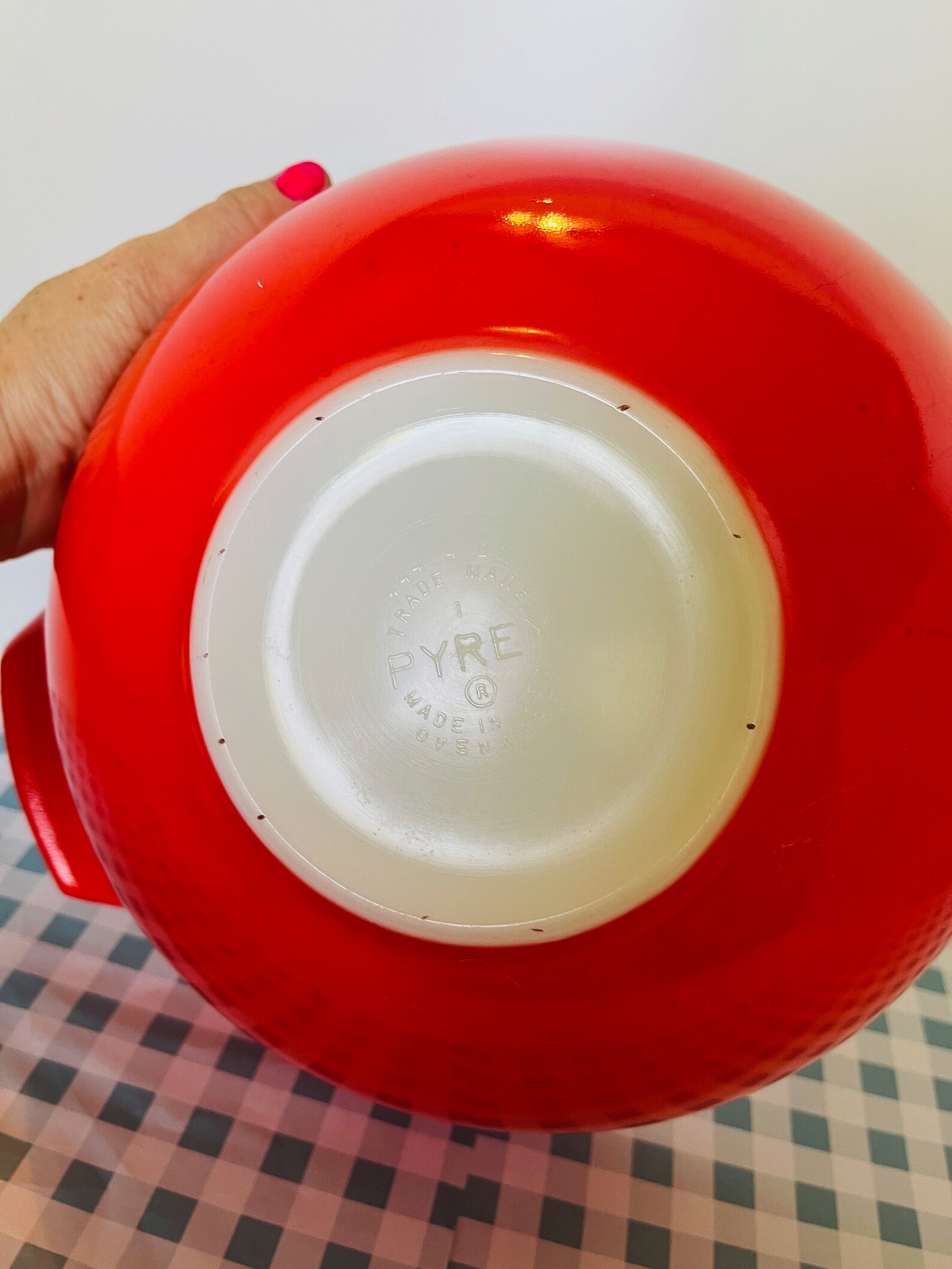 Vintage Pyrex Friendship Red Cinderella 4 Quart Mixing Bowl 444 ...