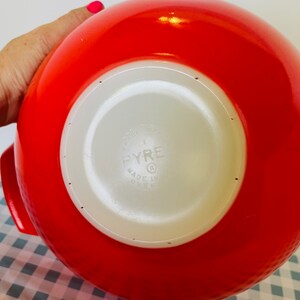 Vintage Pyrex Friendship Red Cinderella 4 Quart Mixing Bowl 444 ...