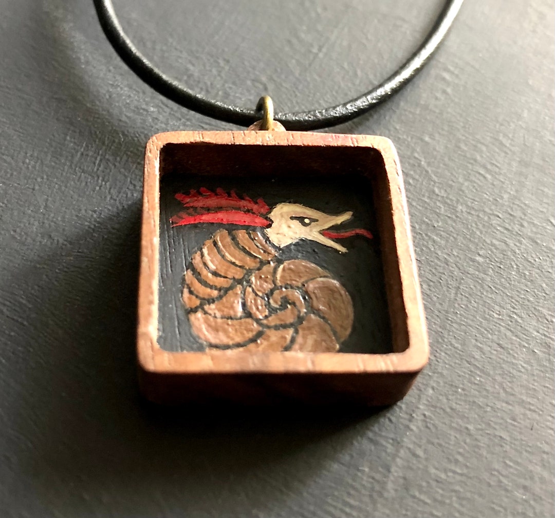 Snail Marginalia Pendant, Hand Painted Medieval Art Necklace - Etsy