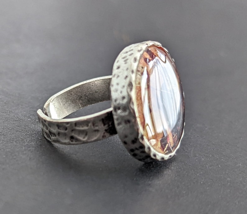 Lady Luck & the Hare Ring / Adjustable Size H. Bosch Art Image Under ...