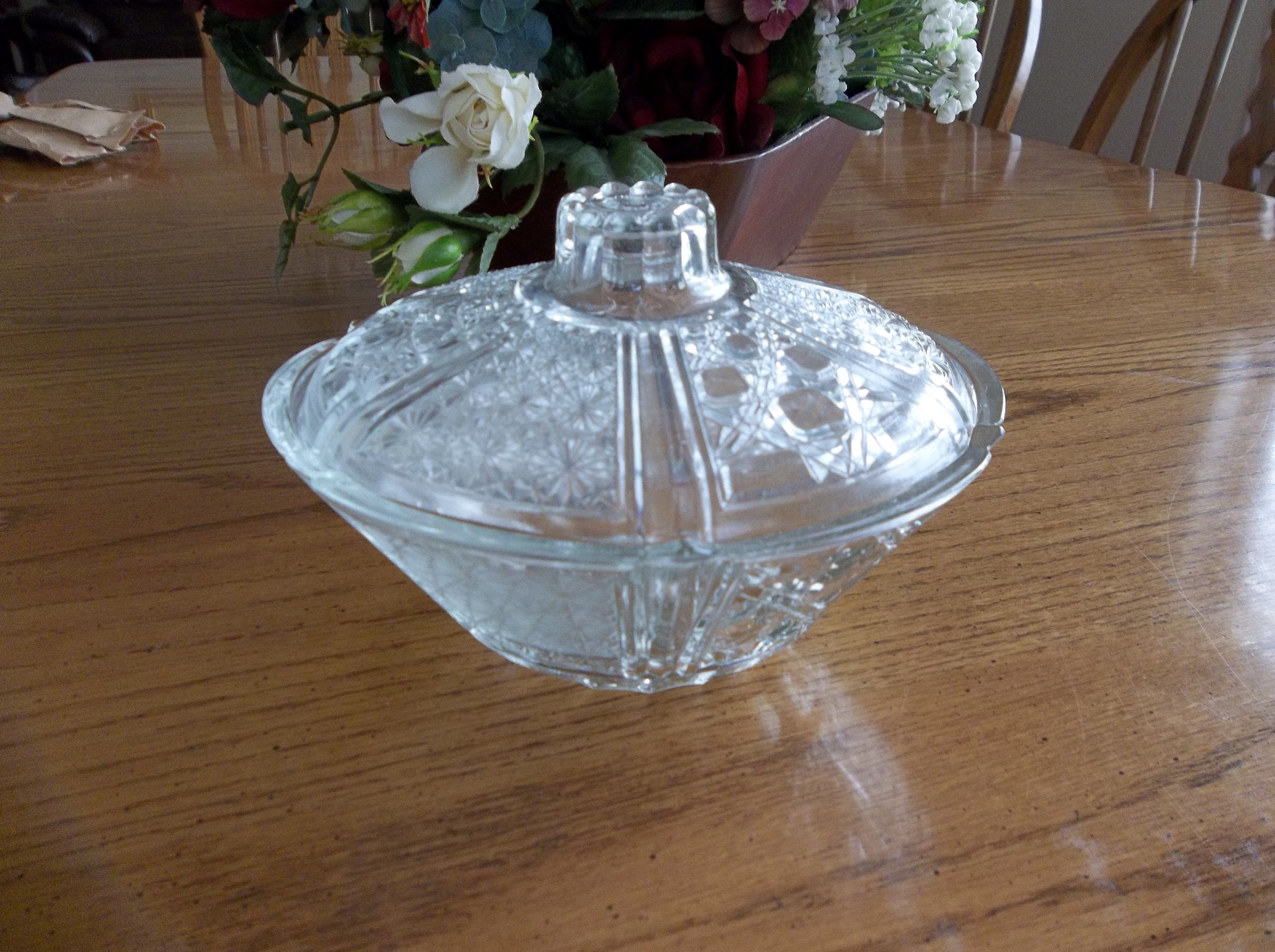 FNG Indonesia Bowl/daisy Cane Button Pattern/glass/1970 - Etsy