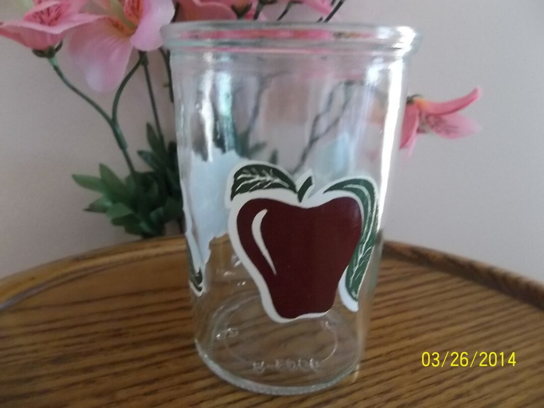 Bama Jelly Glass With Strawberries, Grapes, Apples 1990 - Etsy
