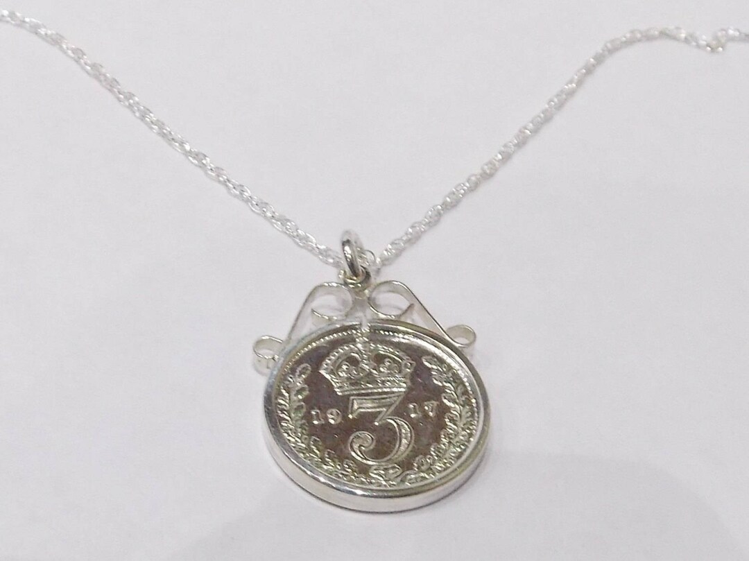 1920 103rd Birthday / Anniversary 3D Threepence Coin Pendant Plus ...