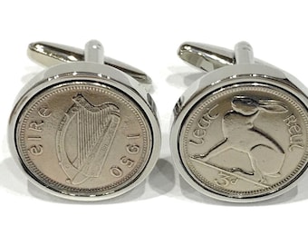 Irish Coin Cufflinks Great Gift Idea. Genuine Irish 3d | Etsy