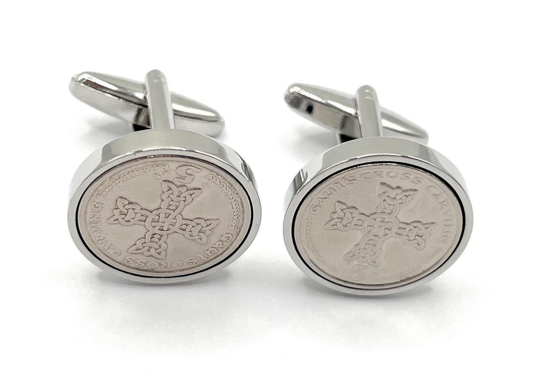 IOM Viking Celtic Gaut's Cross Coin Cufflinks - Etsy