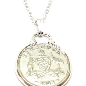 1963 Australian Coin Birthday Necklace Etsy