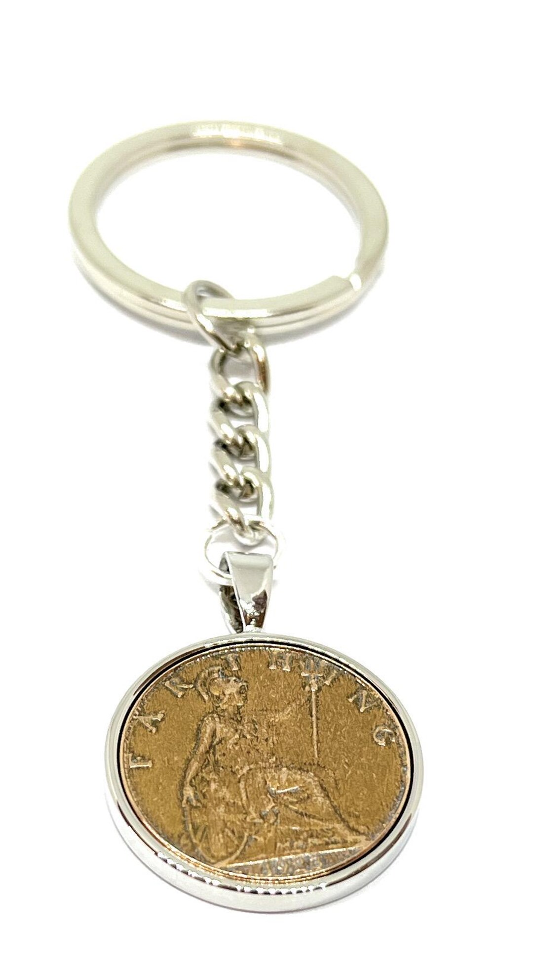 91st Birthday Keyring: 1935 Farthing Coin, Silver Plated - Etsy
