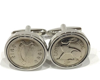 Irish Coin Cufflinks Great Gift Idea. Genuine Irish 3d | Etsy