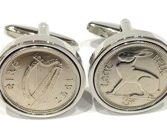 Irish Coin Cufflinks Great Gift Idea. Genuine Irish 3d | Etsy