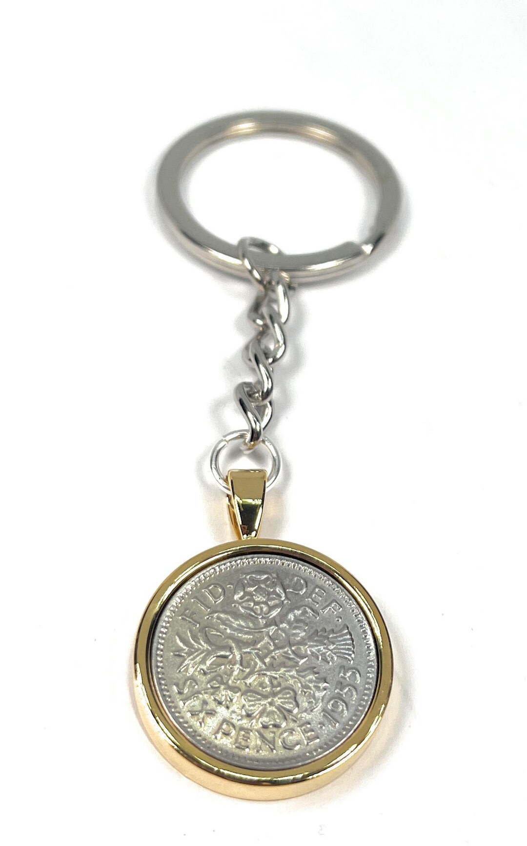 1955 70th Birthday Gift Sixpence Coin Keyring: Gold Plated Backs - Etsy