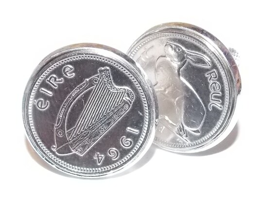 Irish Coin Cufflinks Great Gift Idea. Genuine Irish 3d | Etsy