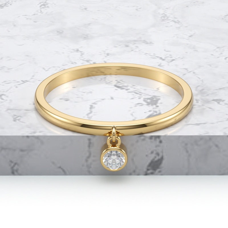 Dangle Charm Ring - Etsy