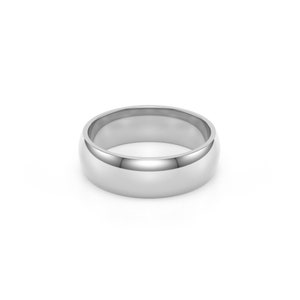 Solid Platinum Domed Wedding Band 2mm 8mm Platinum Wedding Ring Classic ...