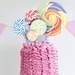 Rainbow Swirl Lollipops Printable Cake Toppers Garland Cupcake Toppers ...