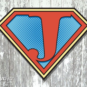Superhero Initial "j" Sign Large 26"x20" DIY Printable Instant Download ...