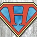 Superhero Initial "h" Sign Large 26"x20" DIY Printable Instant Download ...