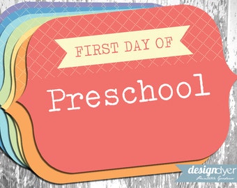 Printable First Day of School Signs Pre-k Through Grade 12 | Etsy