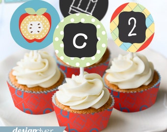 Back to School Party Printables Welcome Back Banner Cupcake | Etsy