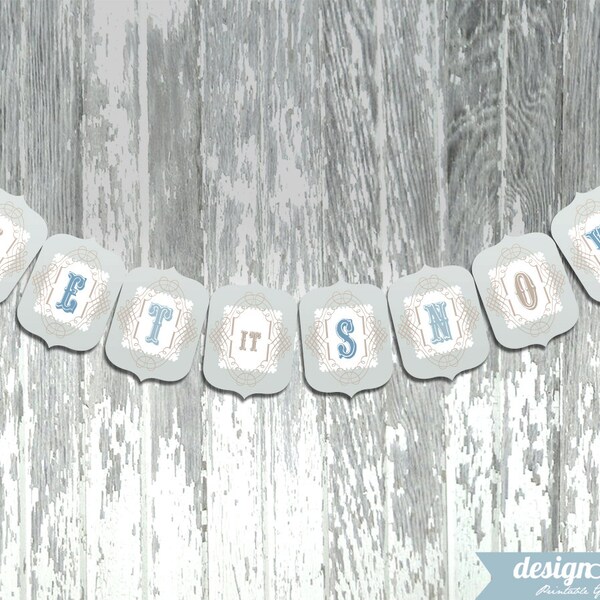 Let It Snow Banner - Etsy