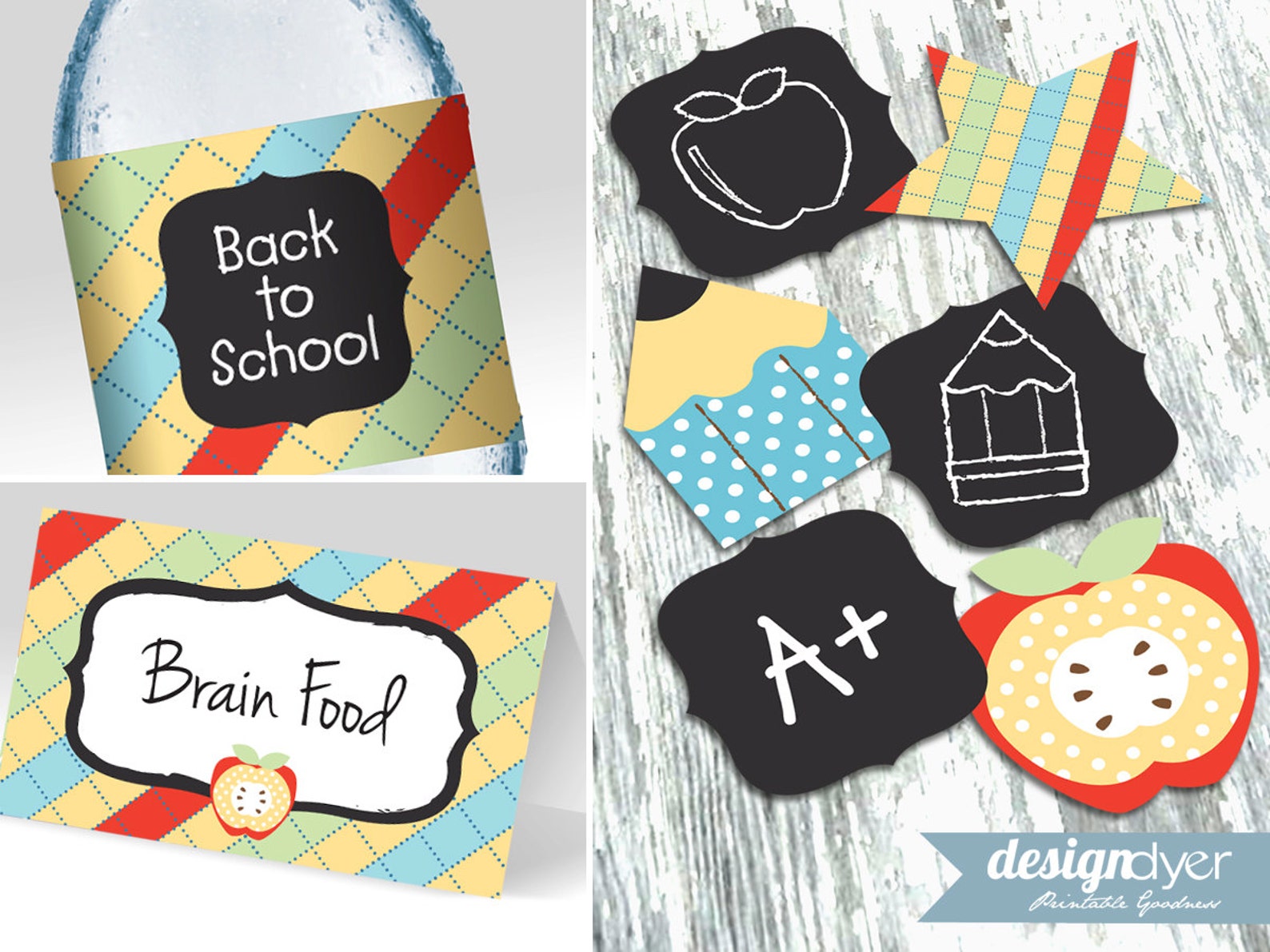 Back to School Party Printables - Welcome Back Banner, Cupcake Toppers ...