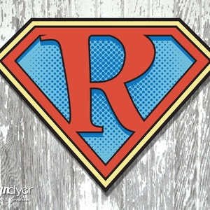 Superhero Initial "r" Sign Large 26"x20" DIY Printable Instant Download ...