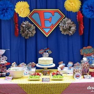 Superhero Initial "d" Sign Large 26"x20" DIY Printable Instant Download ...