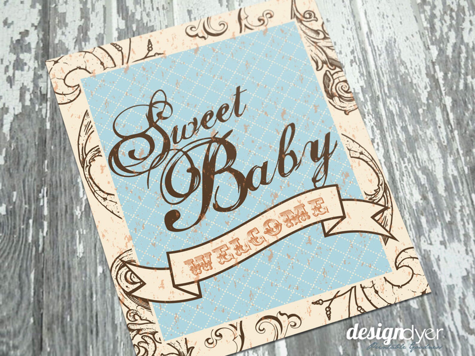 Sweet Baby Boy Printable DIY Party Package INSTANT DOWNLOAD - Etsy