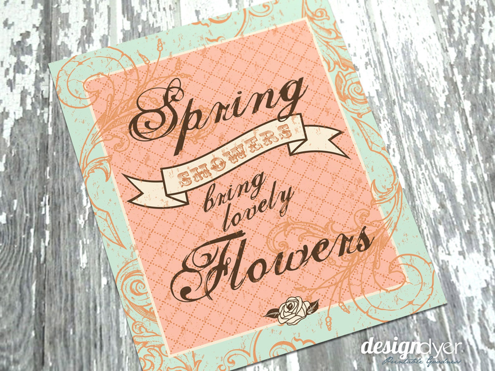 INSTANT DOWNLOAD Printable Spring Showers Party Pack | Etsy