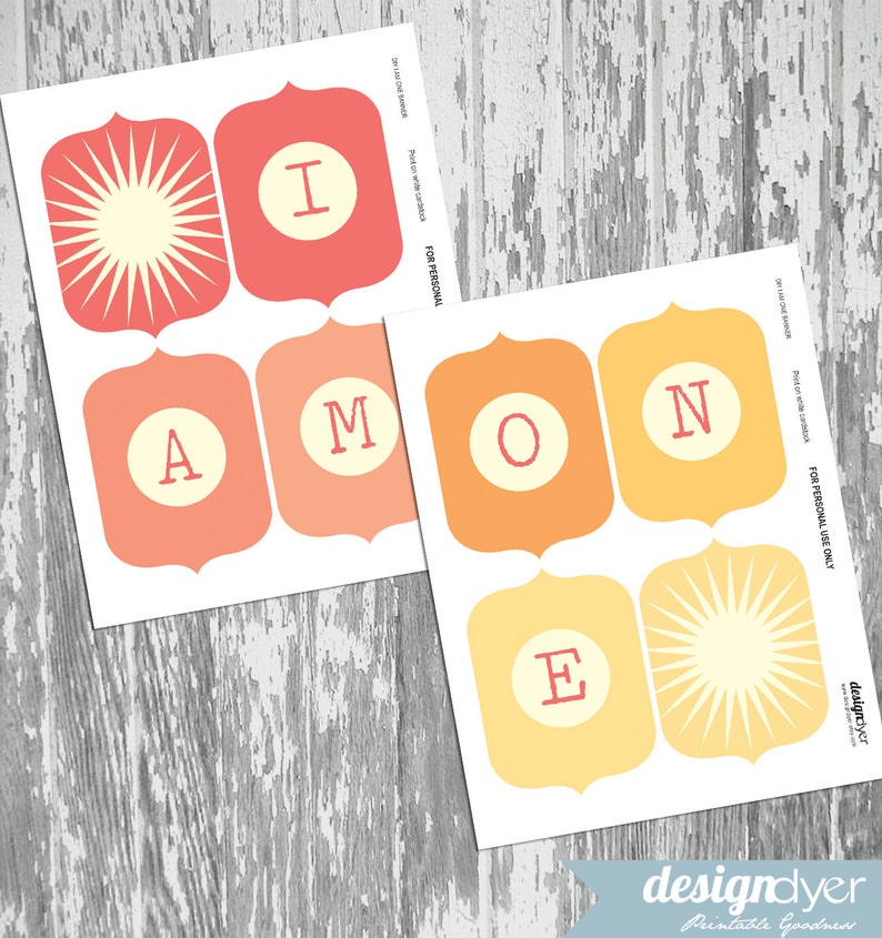 I Am One Printable DIY Highchair Banner Photo Prop INSTANT | Etsy