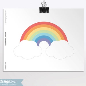 Rainbow Cake Topper DIY Printable Party Sign - Etsy