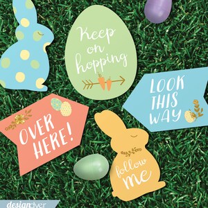Easter Egg Hunt Party Sign Printables - INSTANT DOWNLOAD - Etsy