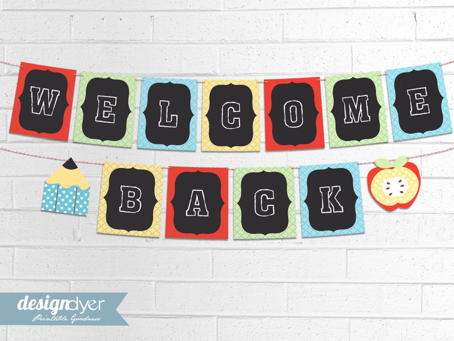 Back to School Party Printables - Welcome Back Banner, Cupcake Toppers ...