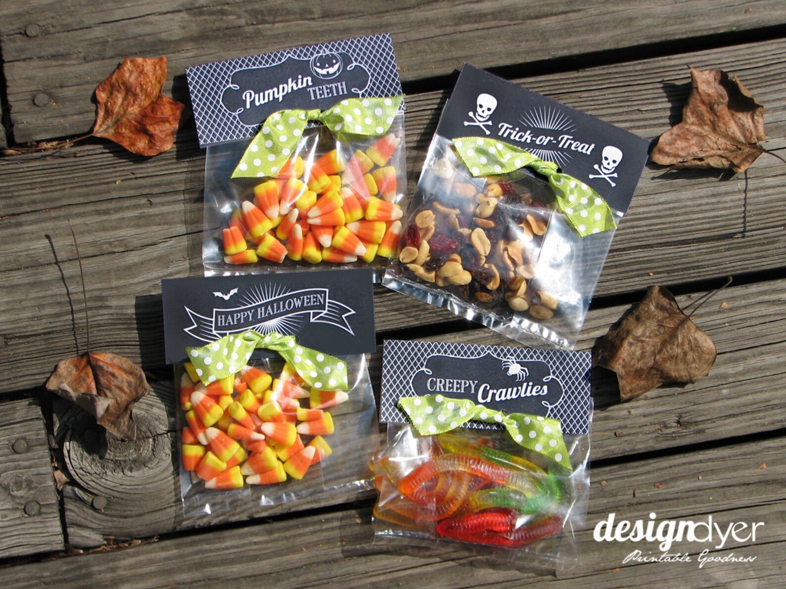 Printable Halloween DIY Treat Bag Toppers Black & White - Etsy