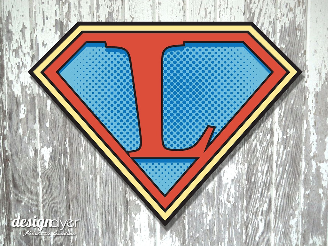Superhero Initial "l" Sign Large 26"x20" DIY Printable Instant Download ...