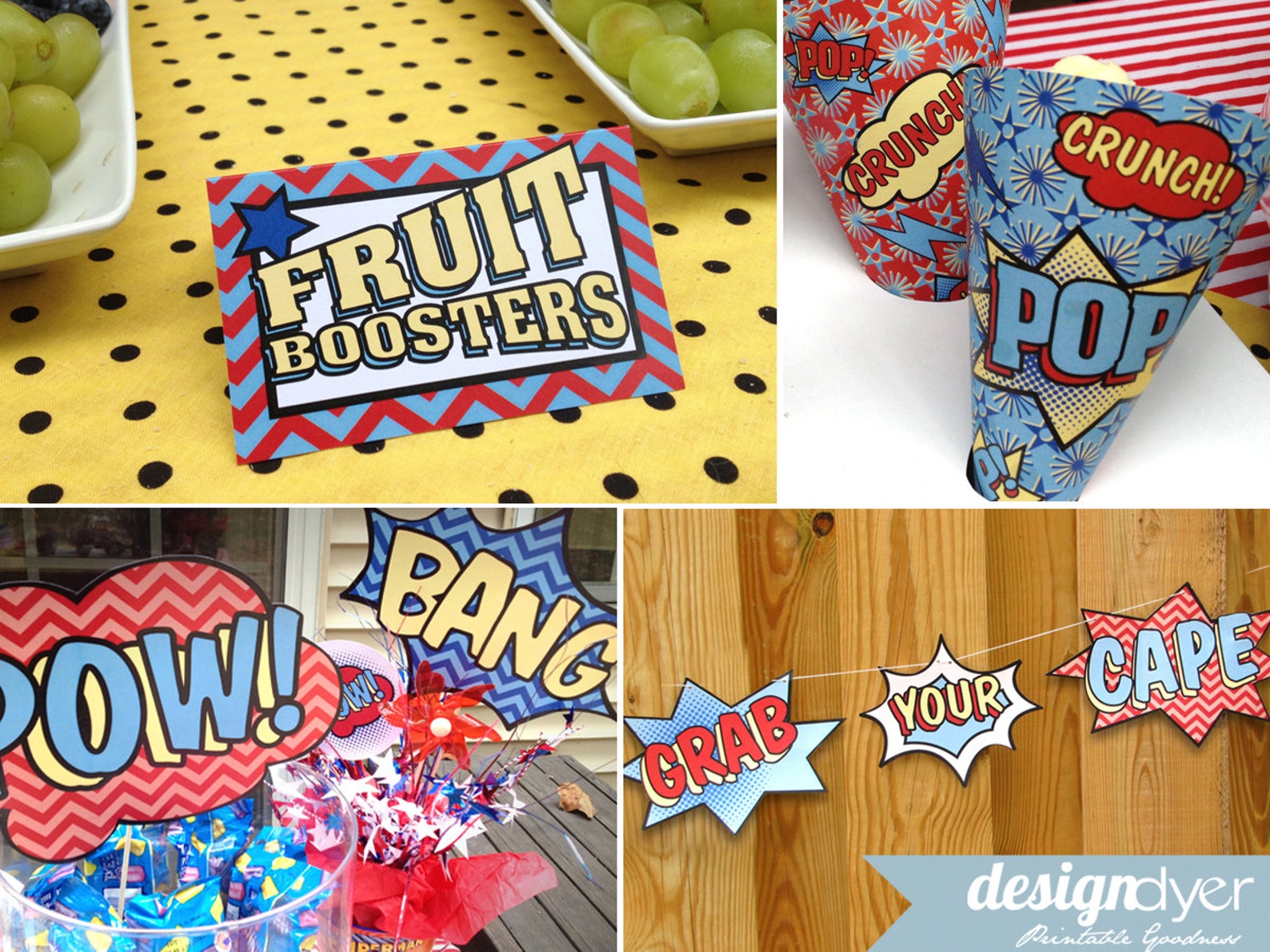 DIY Superhero Printable Party Pack INSTANT DOWNLOAD | Etsy