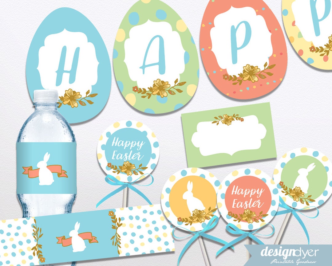 Printable Easter Bunny Party Pack INSTANT DOWNLOAD - Etsy