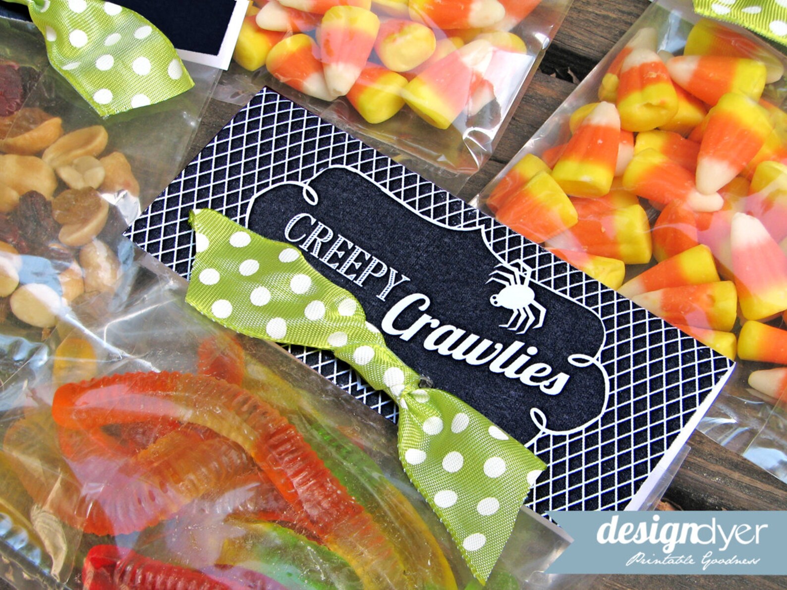Printable Halloween DIY Treat Bag Toppers Black & White - Etsy