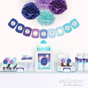 Printable Party Pack INSTANT DOWNLOAD Winter Princess Themed Birthday ...