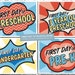 Printable First Day of School Signs Pre-k Through Grade 12 Superhero ...