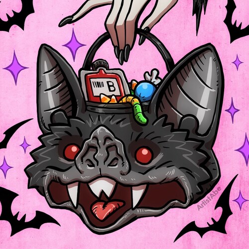 Bat Bucket Sticker - Etsy
