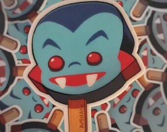 Dracula Popsicle Sticker - Etsy
