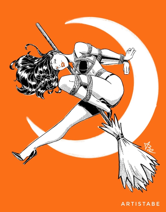 Witch Tied up 5x7 | Etsy