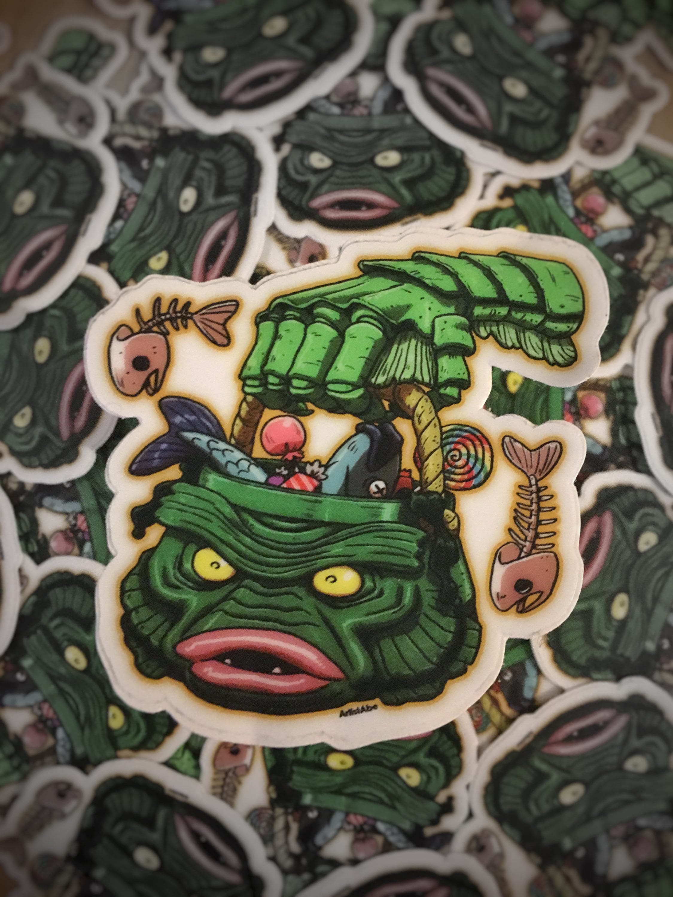 Creature Bucket Sticker | Etsy